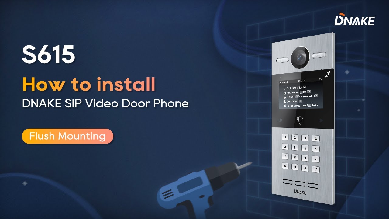 How to Install DNAKE Video Door Phone S615- Flush Mounting - YouTube
