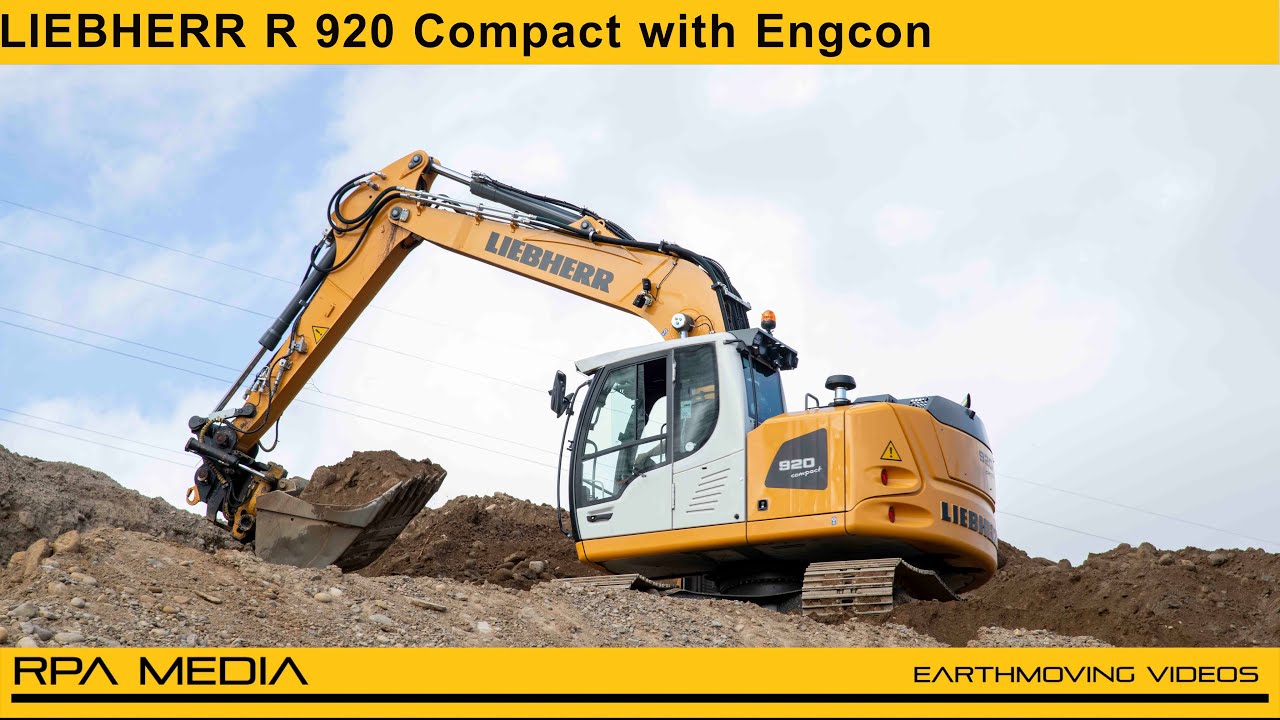 Liebherr R920 Compact with Engcon - YouTube