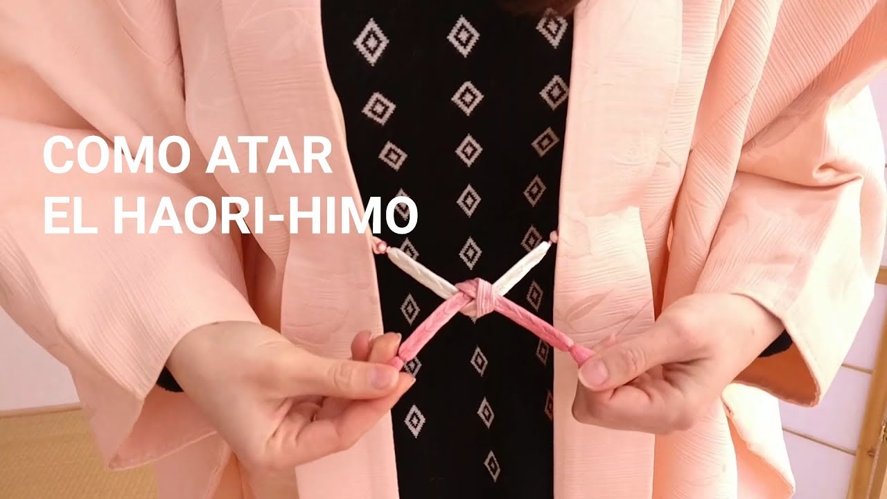 Como vestir el haori y atar el haori himo - YouTube