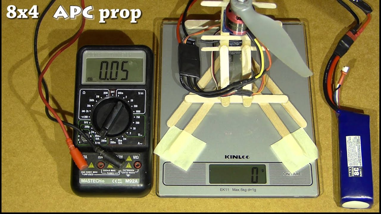 RC - homemade thrust meter v1.0 - YouTube
