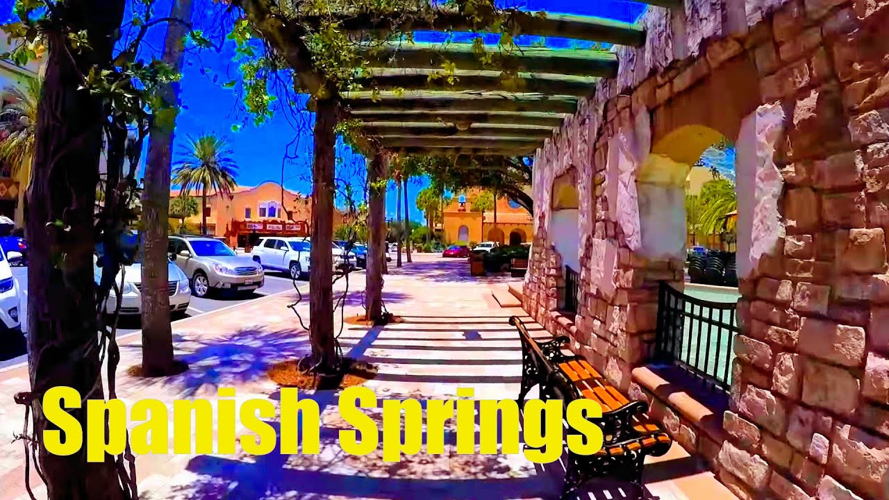 Spanish Springs at The Villages Full Walking Tour - YouTube