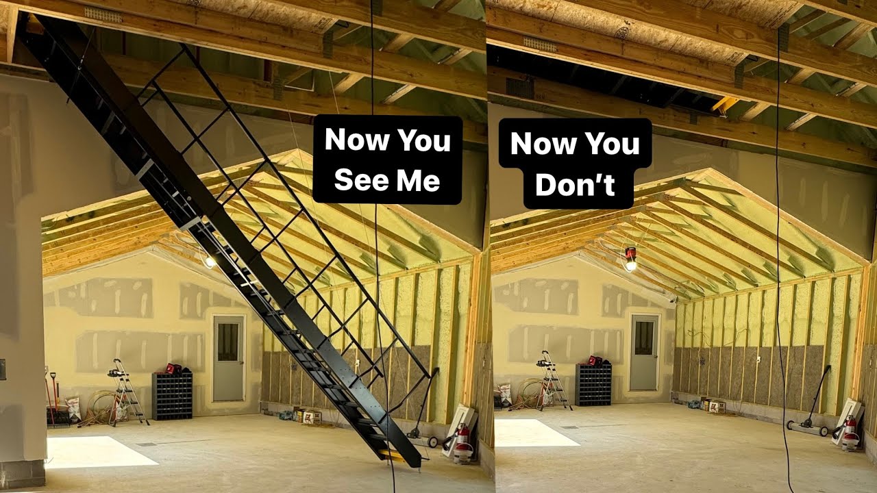 Garage Loft Stairs // Final Install // Garage Build Ep. 17 - YouTube