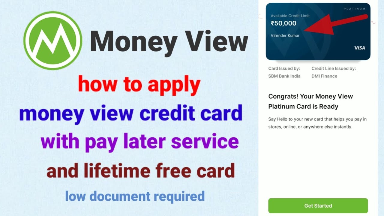 how to apply money view credit card lifetime free credit card - YouTube