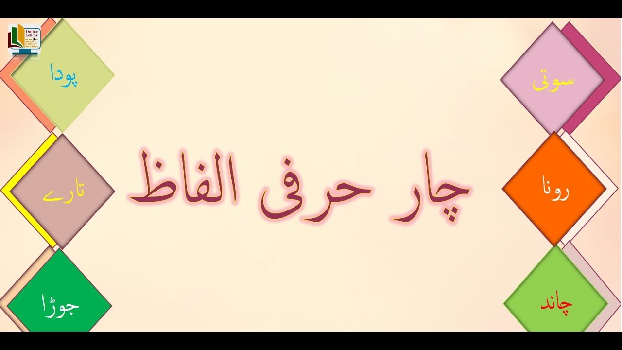 Char Hurfi Alfaaz | Urdu Basics for Kindergarten | اردو کے - جی | چار ...