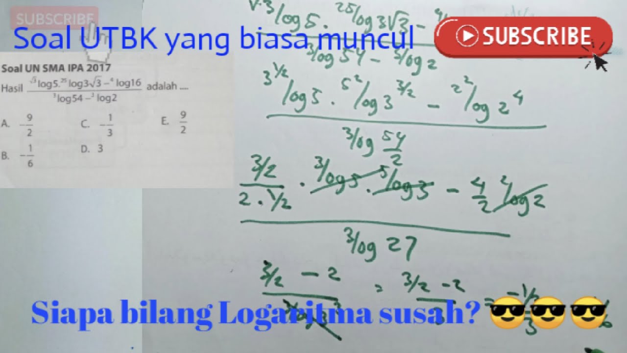 Logaritma (Soal UTBK) - YouTube