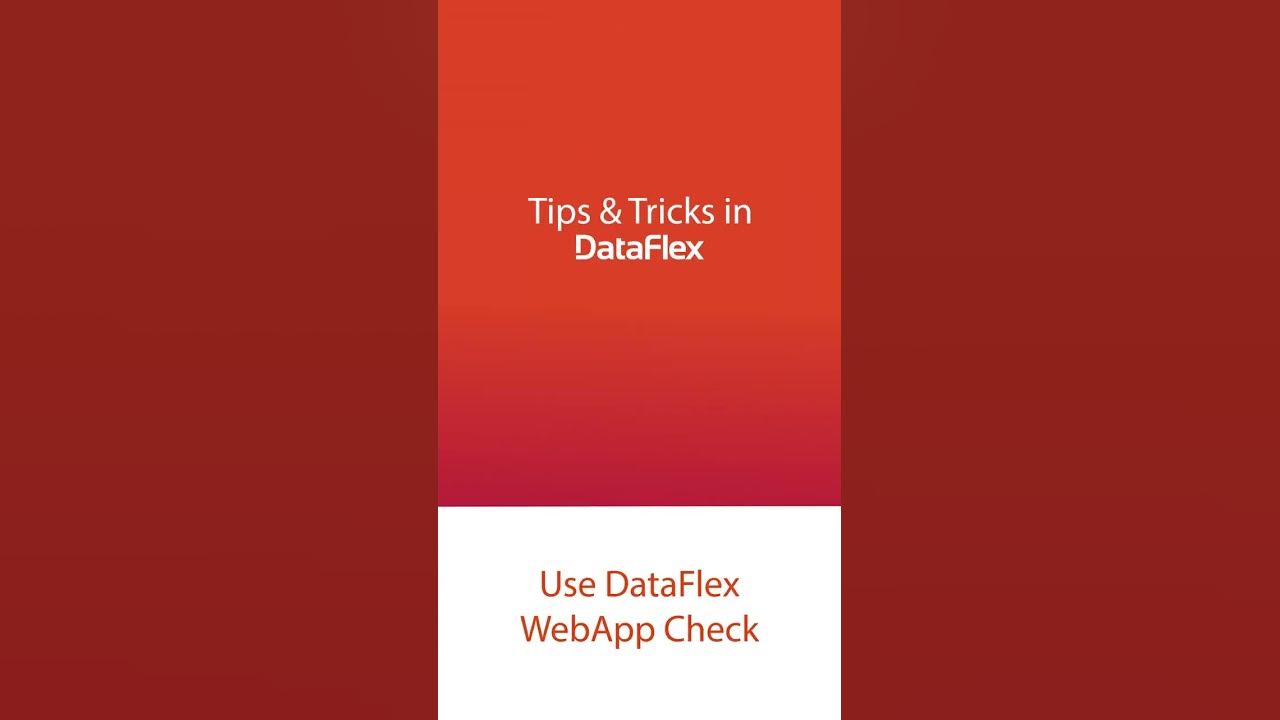The #DataFlex WebApp Check scans your system configuration and shows potential problems. #shorts ...