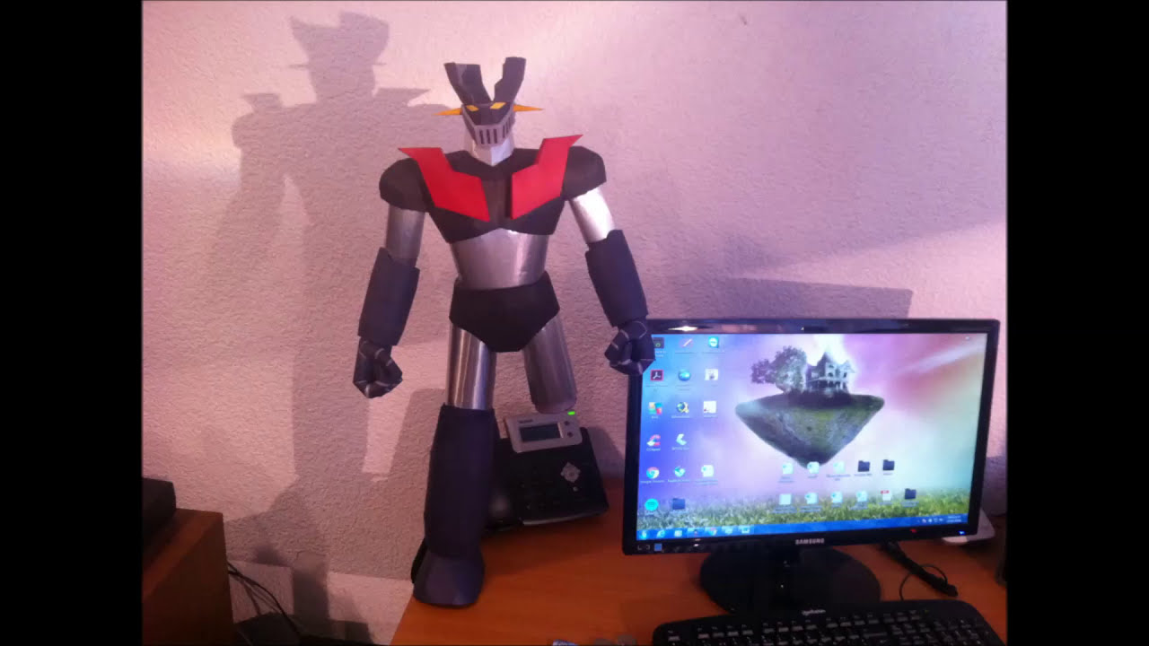 Mazinger Z Papercraft (Proceso de armado) Gratis - YouTube