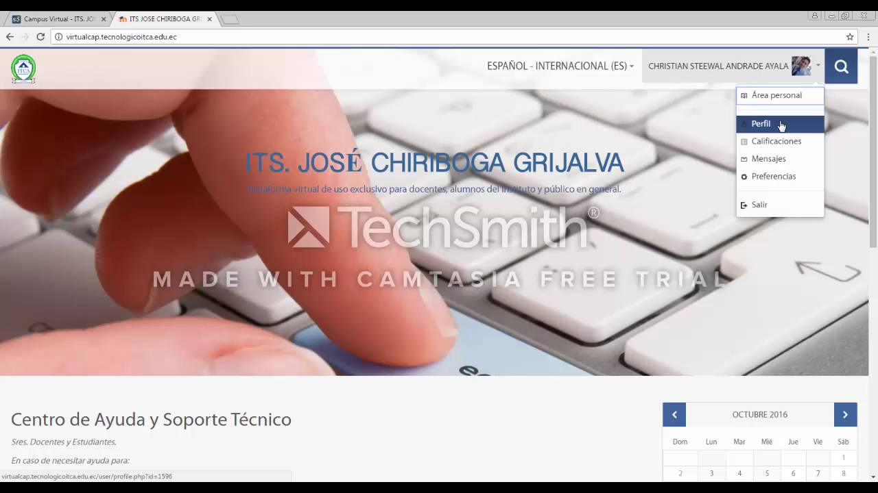 AULA VIRTUAL DE LA PLATAFORMA ITCA - YouTube