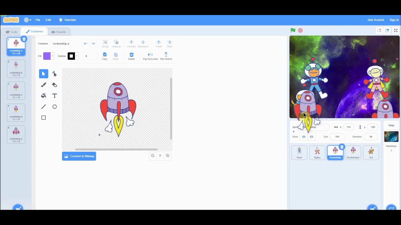 Scratch talking characters part 2 - YouTube