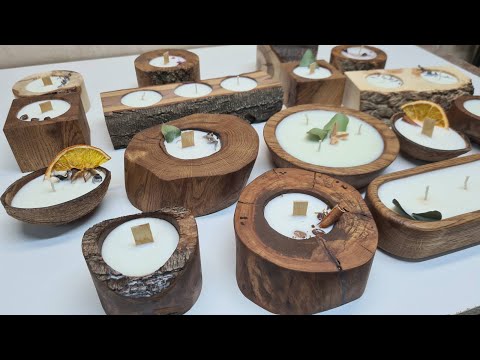 Making wooden candle holders #woodworking #diycrafts #diy