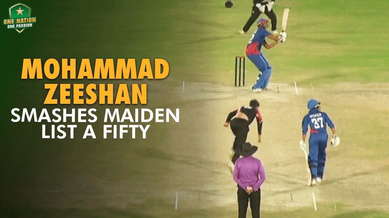 Mohammad Zeeshan smashes maiden List A fifty | WAPDA vs PTV | President ...