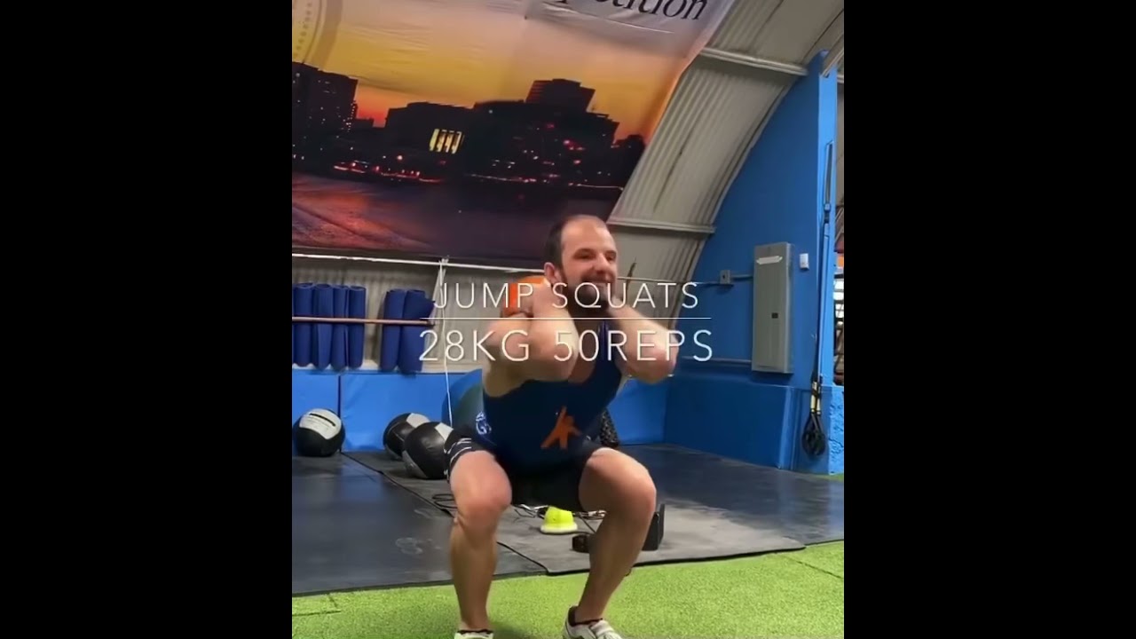 Kettlebell Kings Presents 28KG Kettlebell Jump Squats | Leg Burner ...