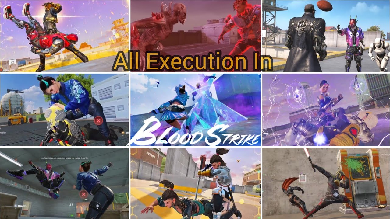 Blood Strike All Executions ( part -2) Blood strike all finishing moves ...