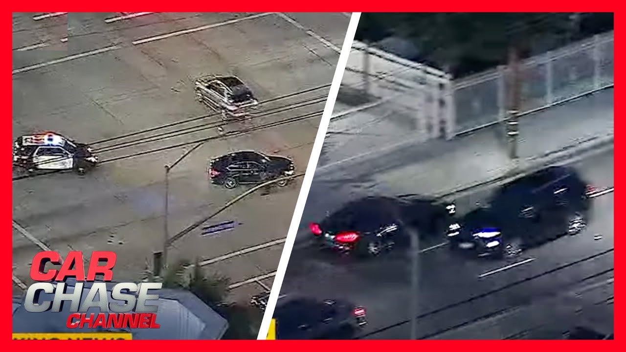 FULL POLICE CHASE: Suspects drive on the wrong side of the road | Car ...