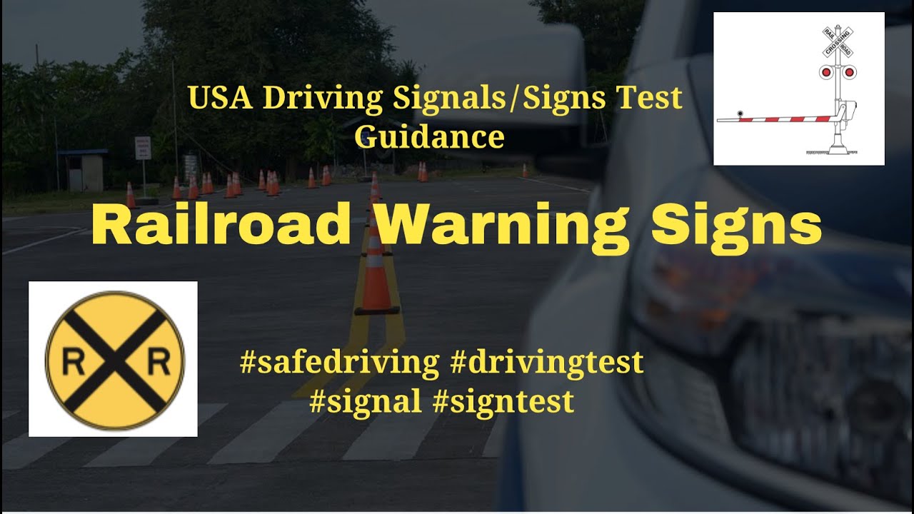 Railroad warning signs || USA Driving - YouTube
