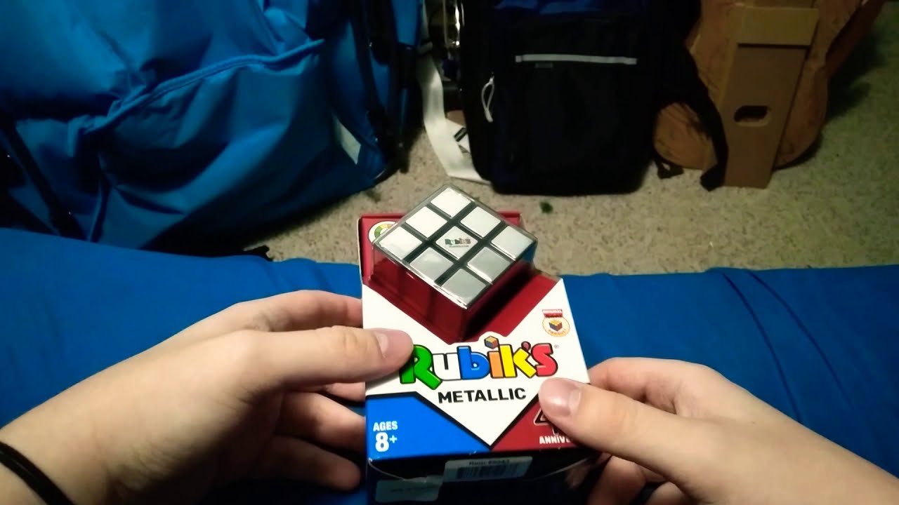 40th anniversary metallic Rubik's cube unboxing and solve - YouTube