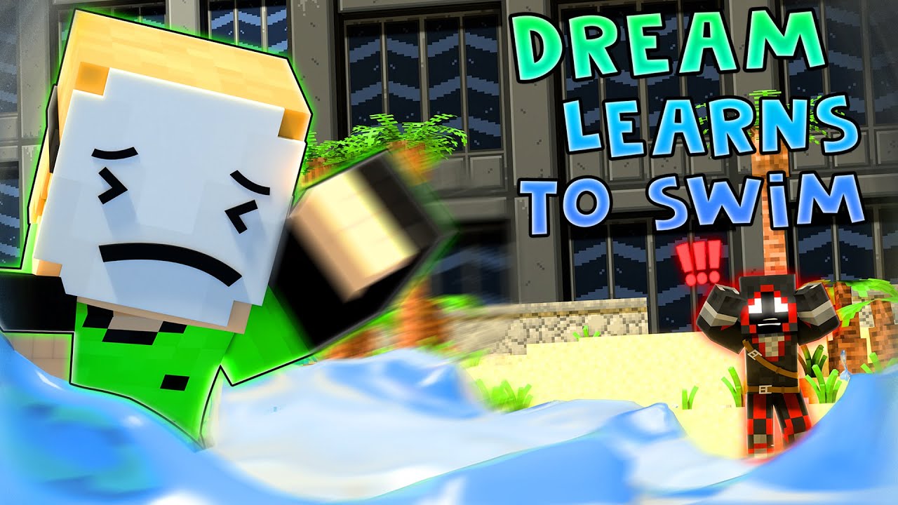 DREAM LEARNS TO SWIM?! 💦 (ANIMATED) #shorts - YouTube