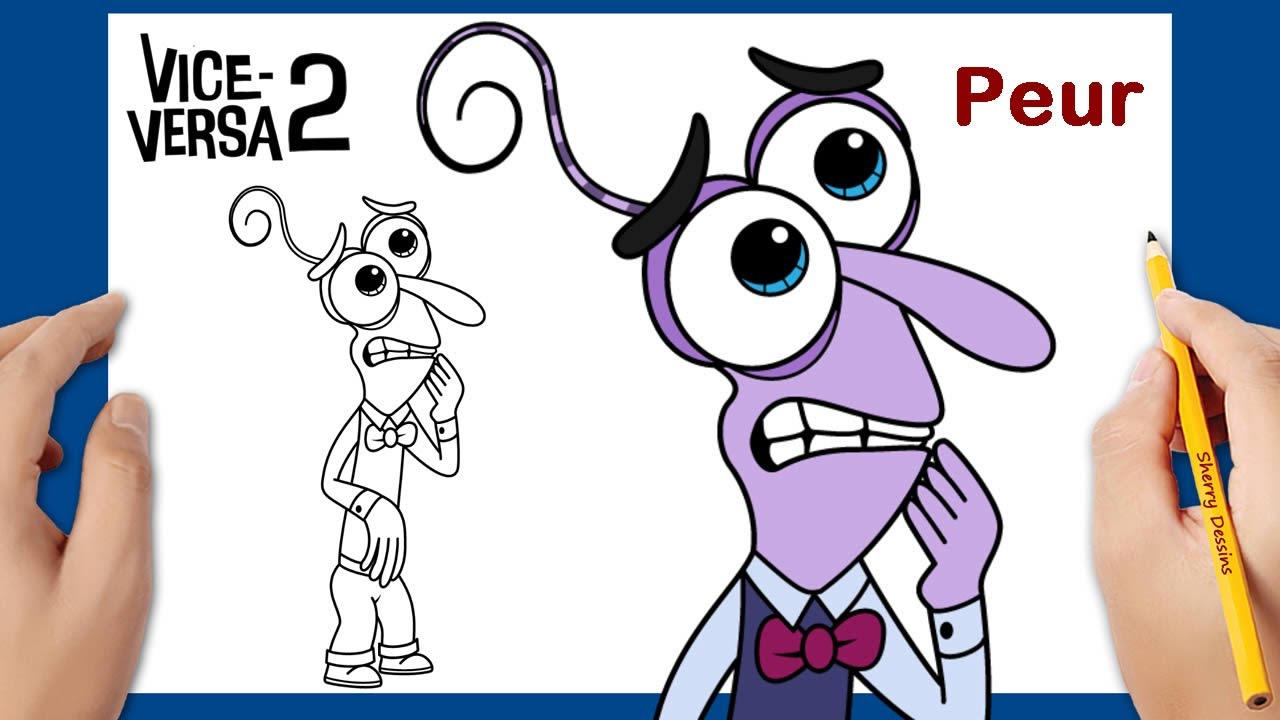 Comment dessiner PEUR Vice Versa | Dessin Vice-Versa 2 | Tuto Dessin ...