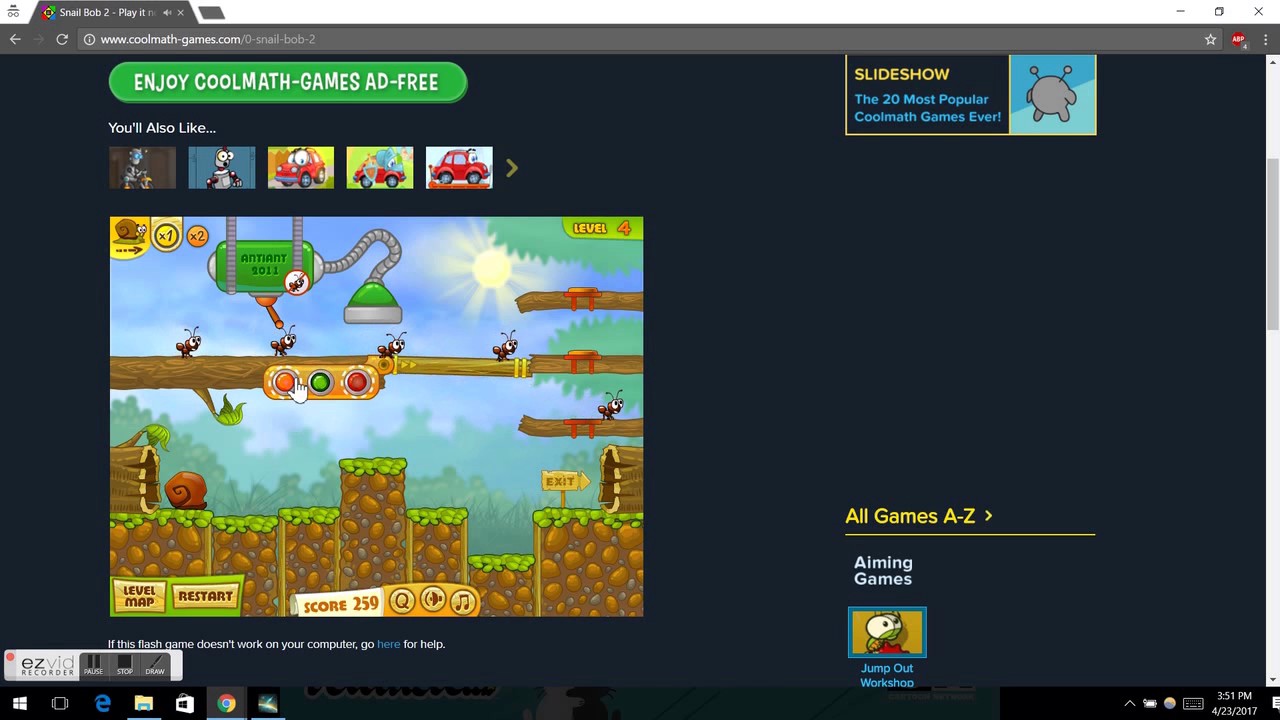 Cool math games - snail is on the run - YouTube