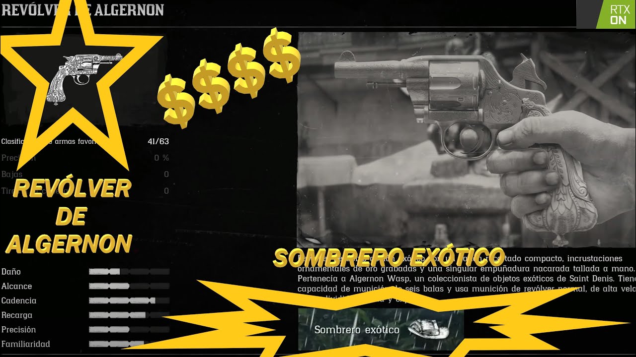 RDR2 Como conseguir el Revólver de Algernon y el sombrero exótico ...