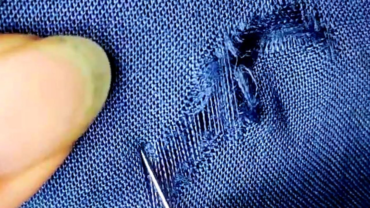 Amazing Way to Mend Holes in Clothes - YouTube