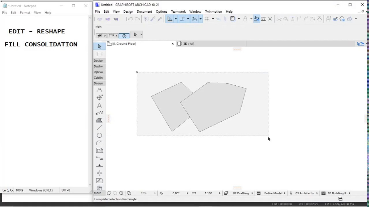 Tutorial Archicad 21 EDIT - RESHAPE - FILL CONSOLIDATION - YouTube