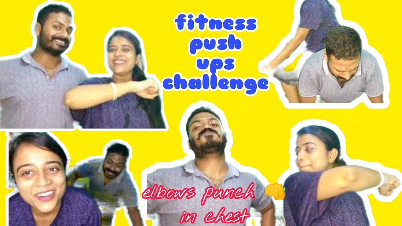 fitness push ups challenge ll elbows punch 👊🤛ln chest ll couple ...