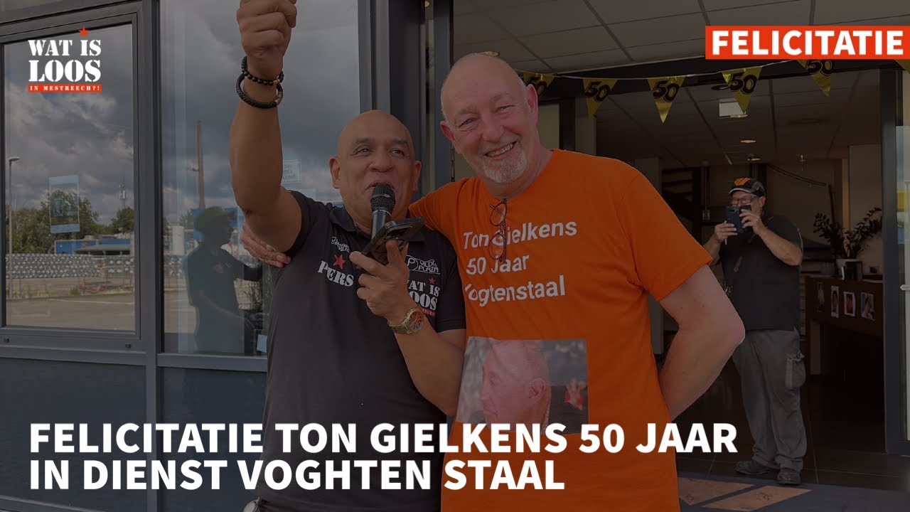 FELICITATIE TON GIELKENS 50 JAAR IN DIENST VOGTEN STAAL - YouTube