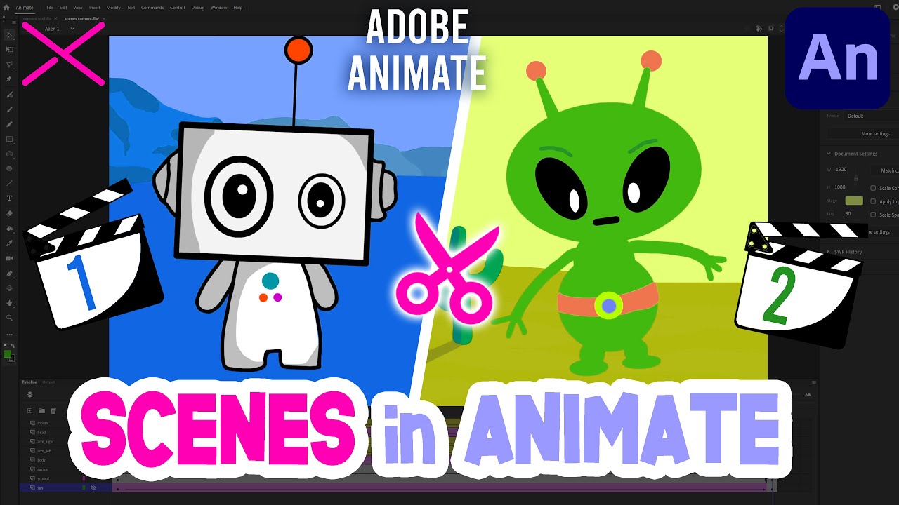 Working with SCENES in Adobe Animate CC | Easy Tutorial - YouTube