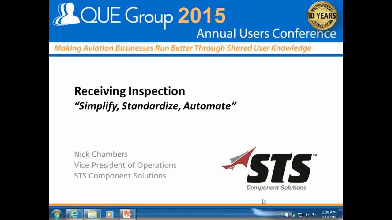 Receiving Inspection "Simplify, Standardize, Automate" - YouTube