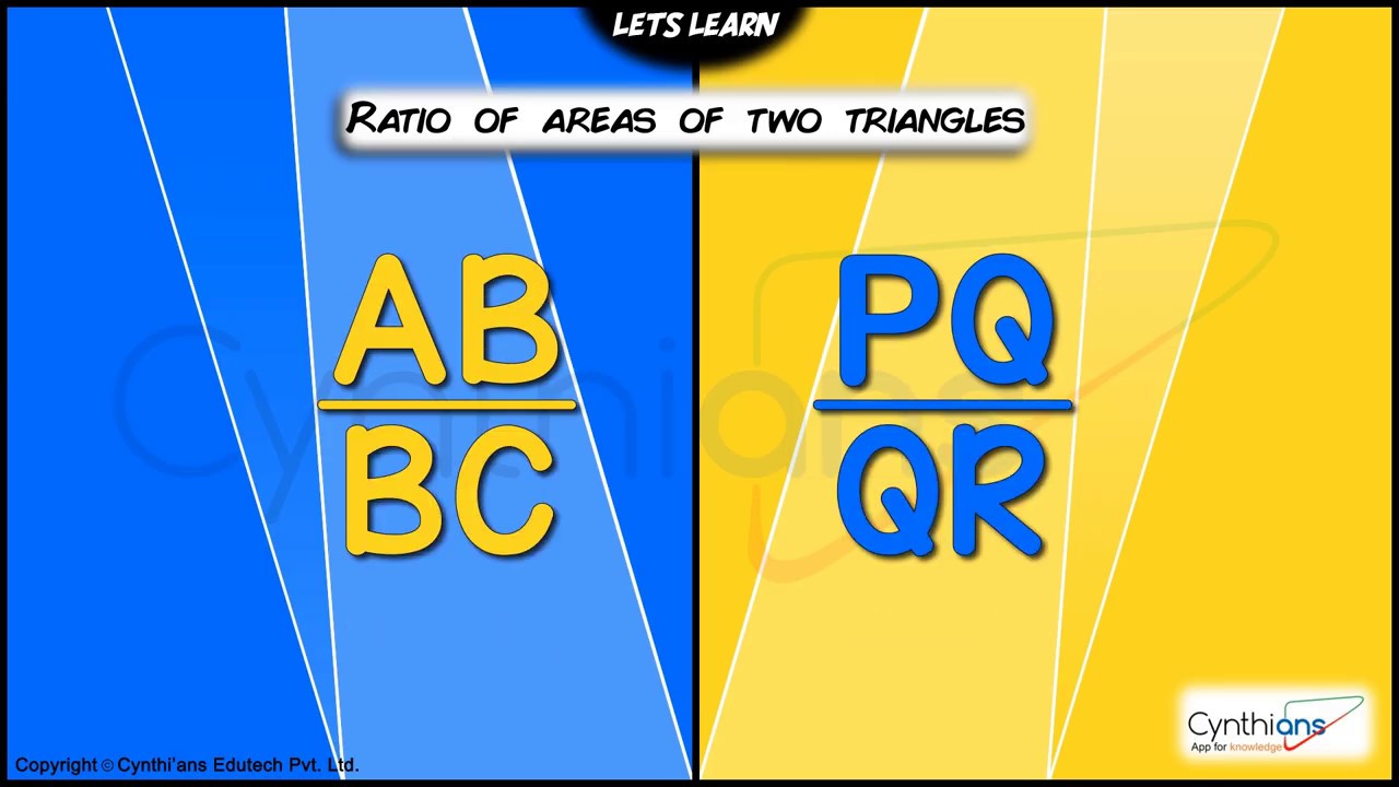 Ratio of areas of two triangles . Conceptualized the explanation by ...