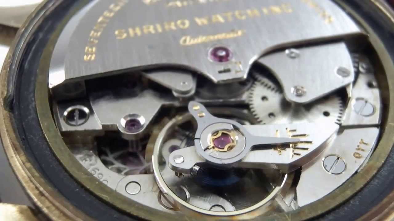 Cornell Automatic 17 jewels By Felsa 690 Movement Running. - YouTube