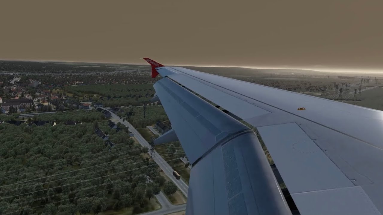 X-Plane 11 4K | Realistic AIRBERLIN A320 landing in Düsseldorf ...