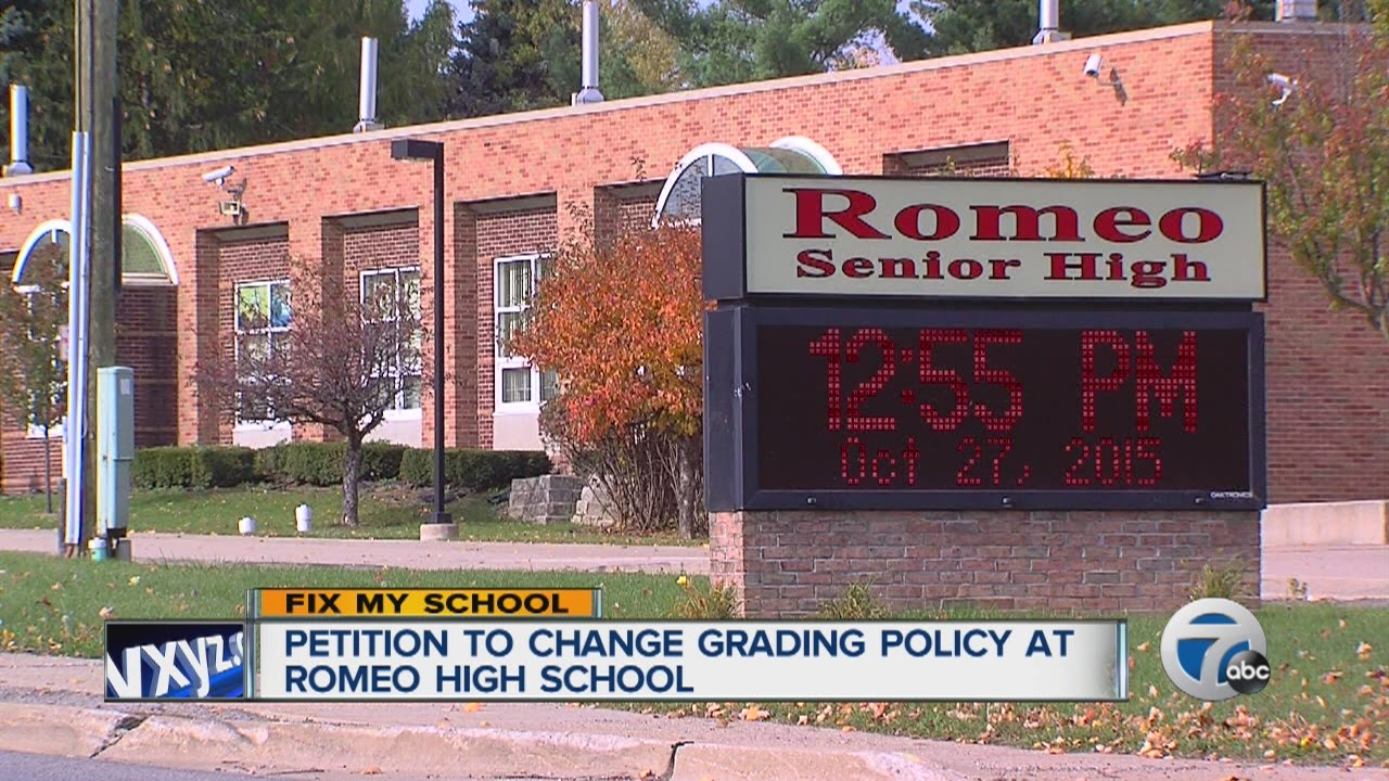 Peition to change grading police at Romeo High School - YouTube