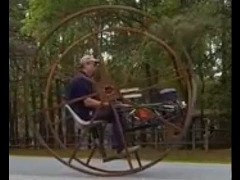 Redneck Segway ! 7Ft Diameter Wheels - YouTube