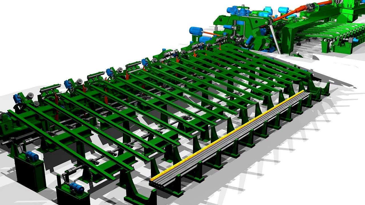 Universal screw rolling mill (3D) - YouTube