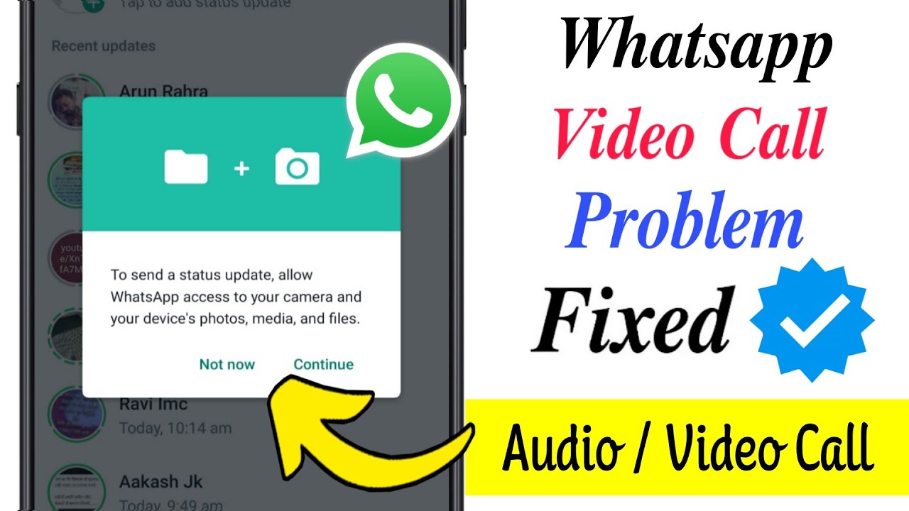 WhatsApp video call problem | video call nahi ho rahi hai | WhatsApp ka ...
