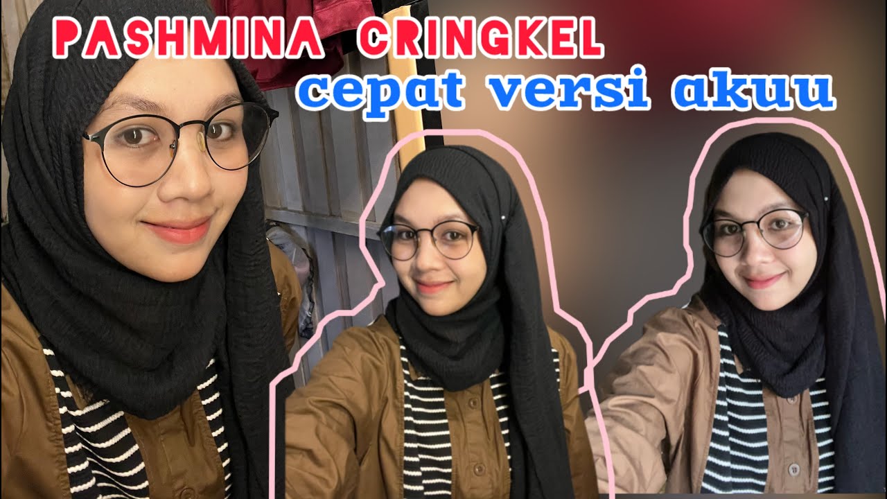 TUTORIAL!!! pashmina cringkel CEPAT DAN SIMPEL - YouTube
