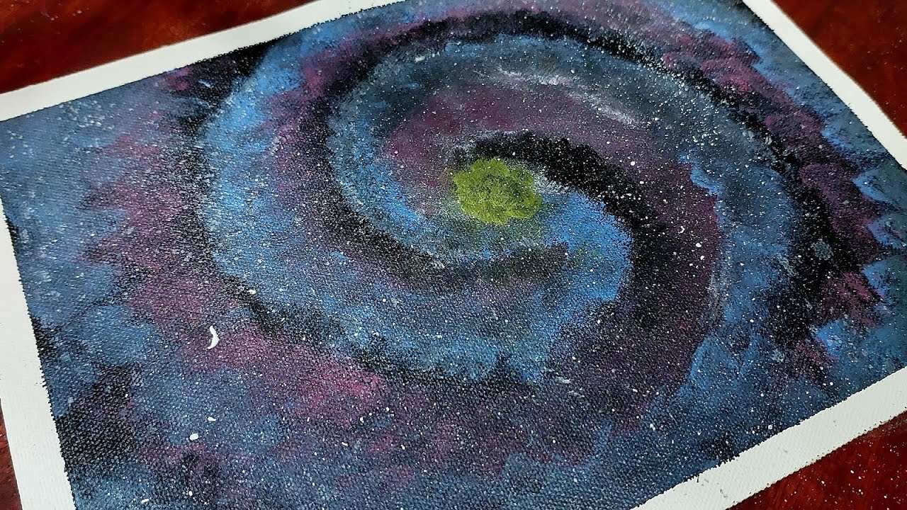 Galaxy Painting||Easy Acrylic Galaxy Painting 🌌🌌 - YouTube