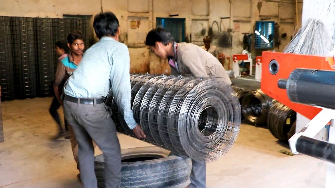 इंडियन वायर फेंसिंग मेकिंग फैक्ट्री | Inside Wire Fencing Factory ...