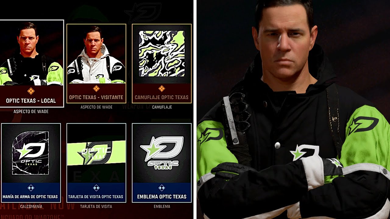 PAQUETE OPTIC TEXAS 2022 CDL VANGUARD & WARZONE - YouTube