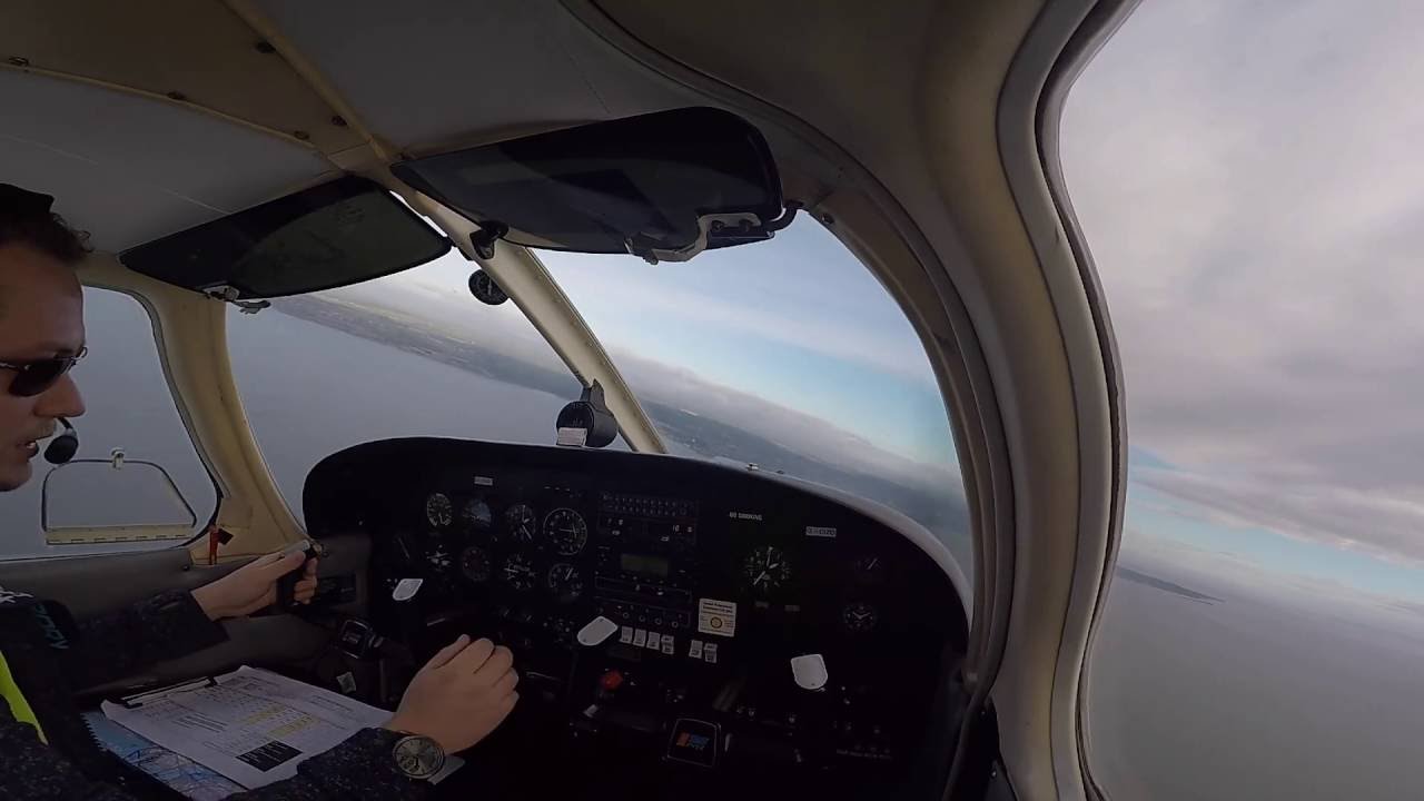 PA28 VFR Approach & Landing at Cardiff Intl Airport (EGFF, ATC Included ...