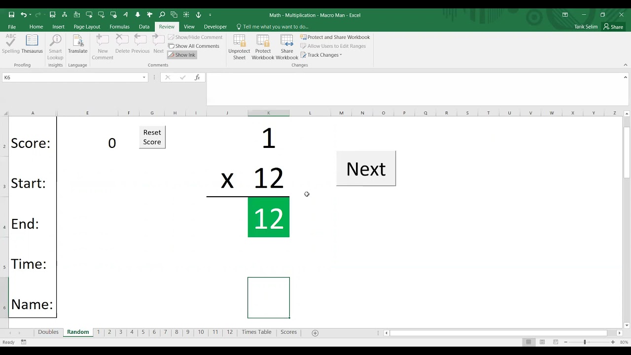 Fun Multiplication Program in Excel For Kids - YouTube