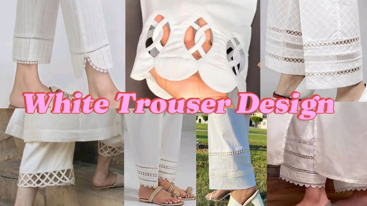 Latest 20+ White Trouser Design ||Capri ||Flapper Design ...
