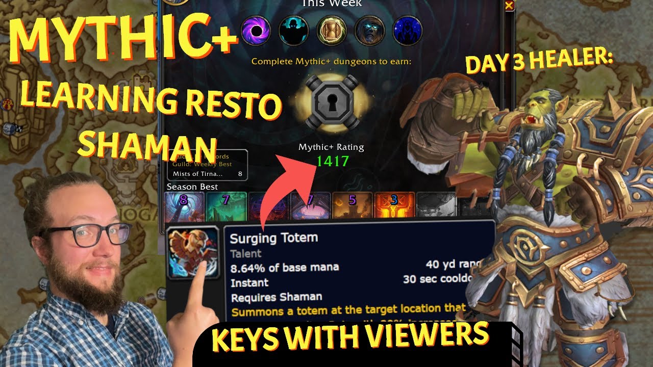 🔴LIVE - MYTHIC+ - Learning Healer DAY 3 - How to Get Into Mythic+ - War ...