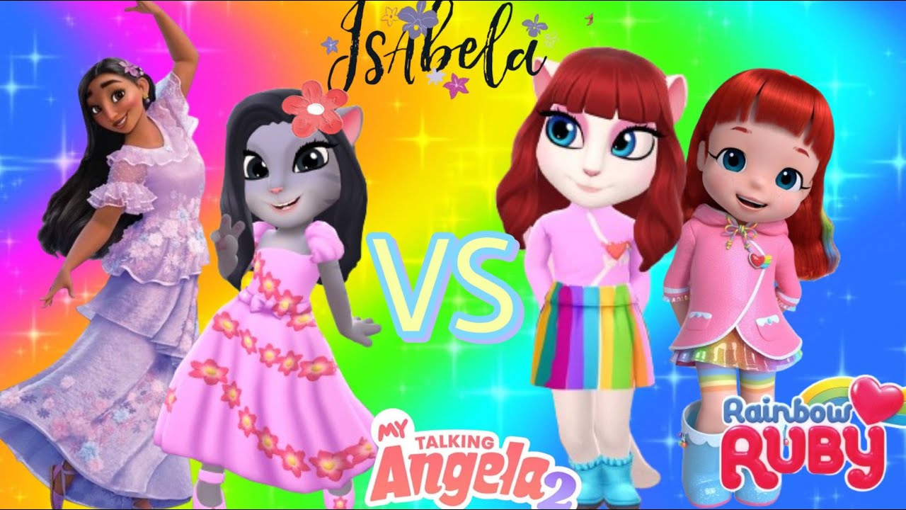 My Talking Angela2 VS Isabela 💖Ruby Rainbow new update 🌈 - YouTube