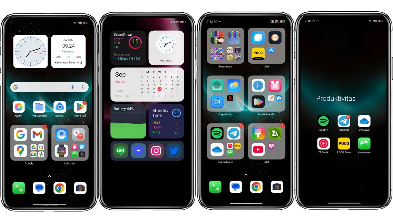 TEMA DARK MODE HYPEROS !! REKOMENDASI TEMA DARK FOR HYPER OS TEMBUS ...