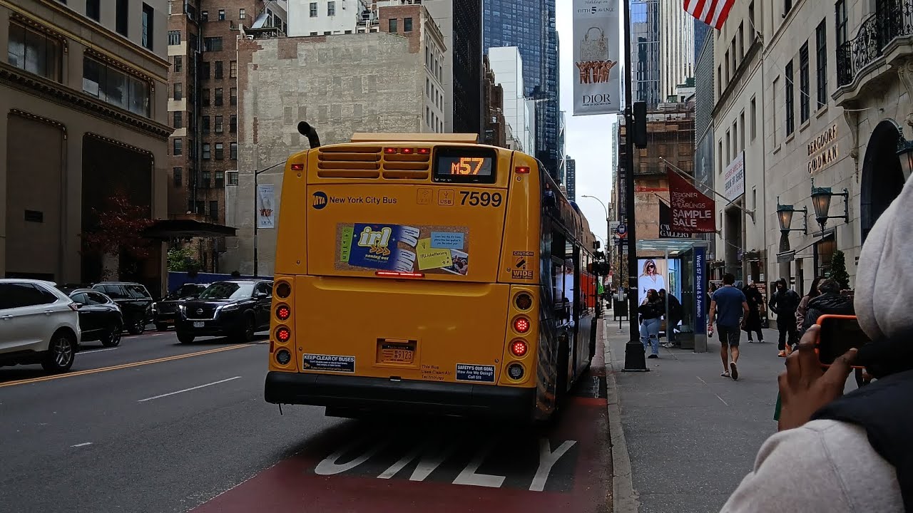 MTA BUS: 2019 New Flyer Xcelsior XD40 [7599] M57 bus @ West 57th Street ...