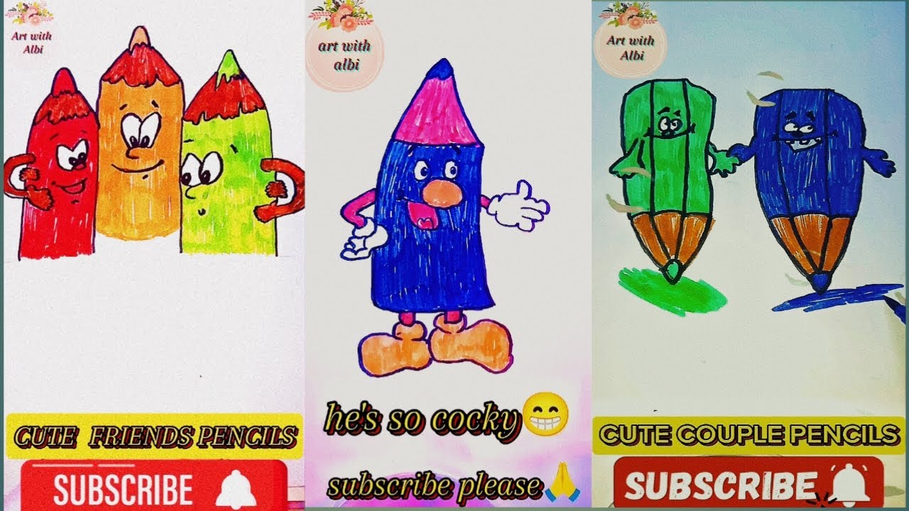 BEAUTIFUL AND CUTE DRAWINGS/ DRAWING TUTORIAL. - YouTube