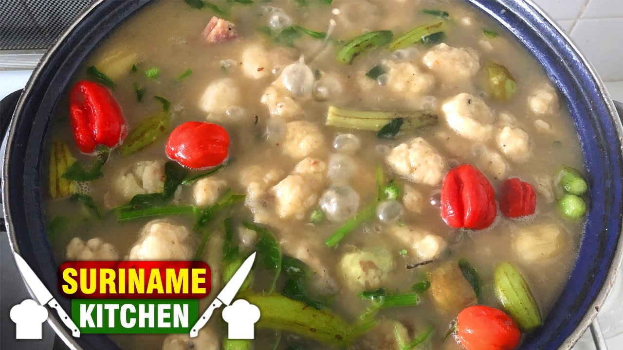 Bravoe Soep Surinaamse Recept (Droge Vis - Antrua - Cassava Banaan ...